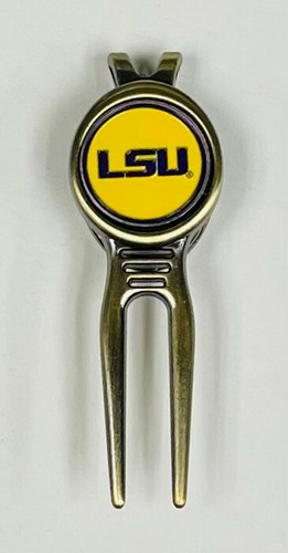 NCAA LSU Tigers Golf Belt Clip Divot Tool Antique with Removable Ball ...