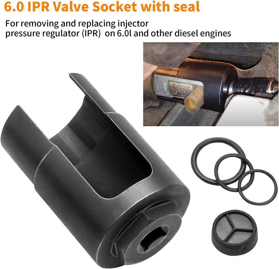 IPR Valve Socket Air Test Fitting & Fuel Rail Adapter for 6.0L Ford ...
