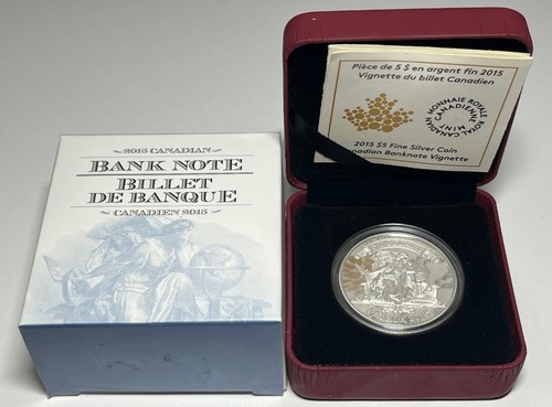 2015 Canada $5 Fine Silver Coin - Canadian Banknote: Vignette ...