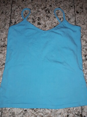 GIRLS Sz 8 blue spaghetti strap top CUTE! | eBay Australia