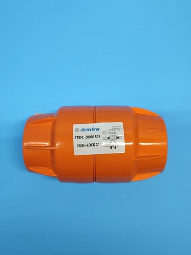 (1) DURA-LINE 20001847 2" PUSH LOCK COUPLER ORANGE MOLDED PLASTIC 250 ...