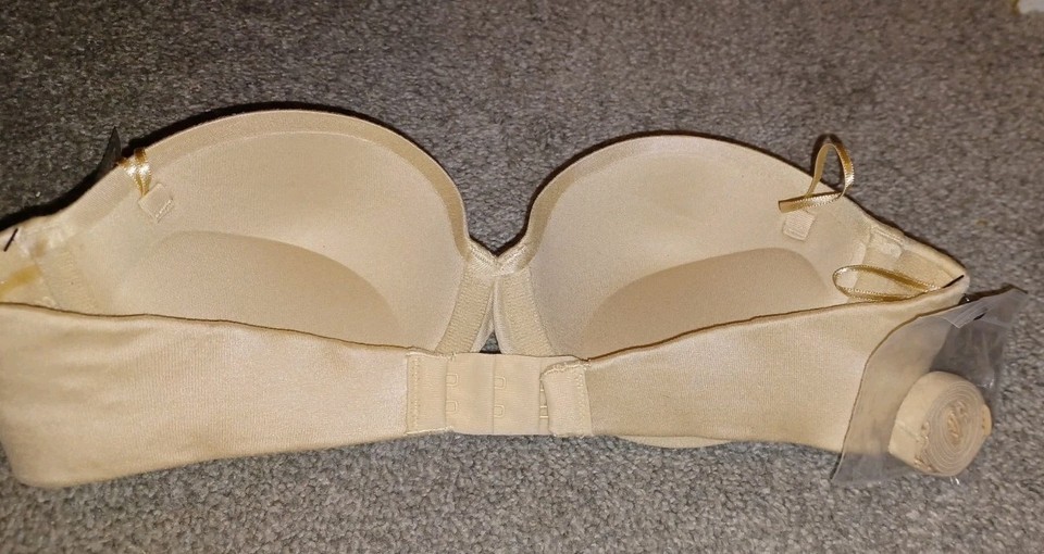 Maidenform Lift Bra Strapless Multiway Push Up Padded 32B Beige Holiday ...