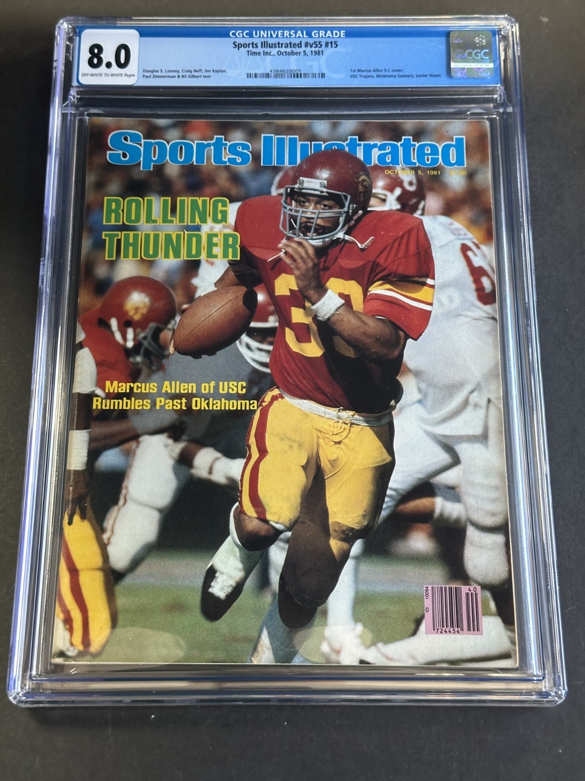 1981 Marcus Allen HOF USC Sports Illustrated CGC 8.0 1st Marcus Allen ...