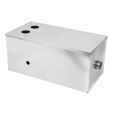3 Stage Filtration Grease Trap Grease Interceptor 50x25cm Dual Holes ...