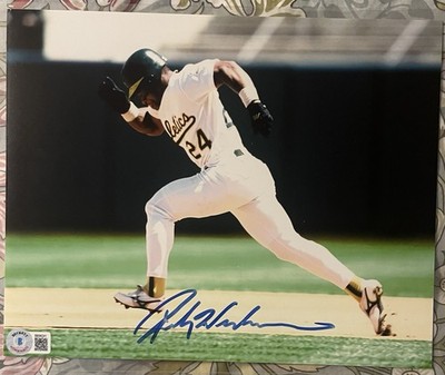 Rickey Henderson Signed Autographed 8X10 Photo MLB Oakland Athletics ...