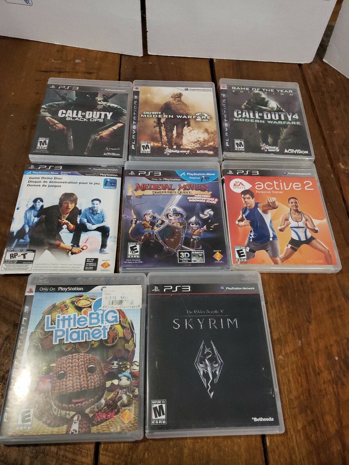 PS3 Game Skyrim Little Big Planet Call Of Duty 7 Games In Good ...