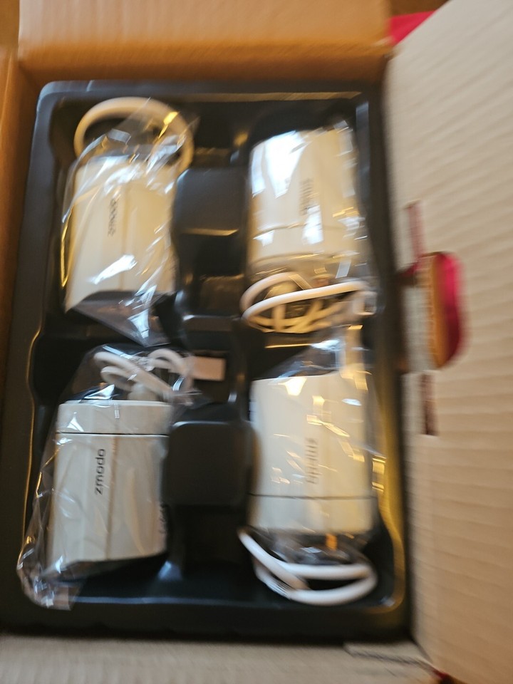 Zmodo ZM-W0002-4 White Outdoor Wireless Security Camera System Kit Pack ...