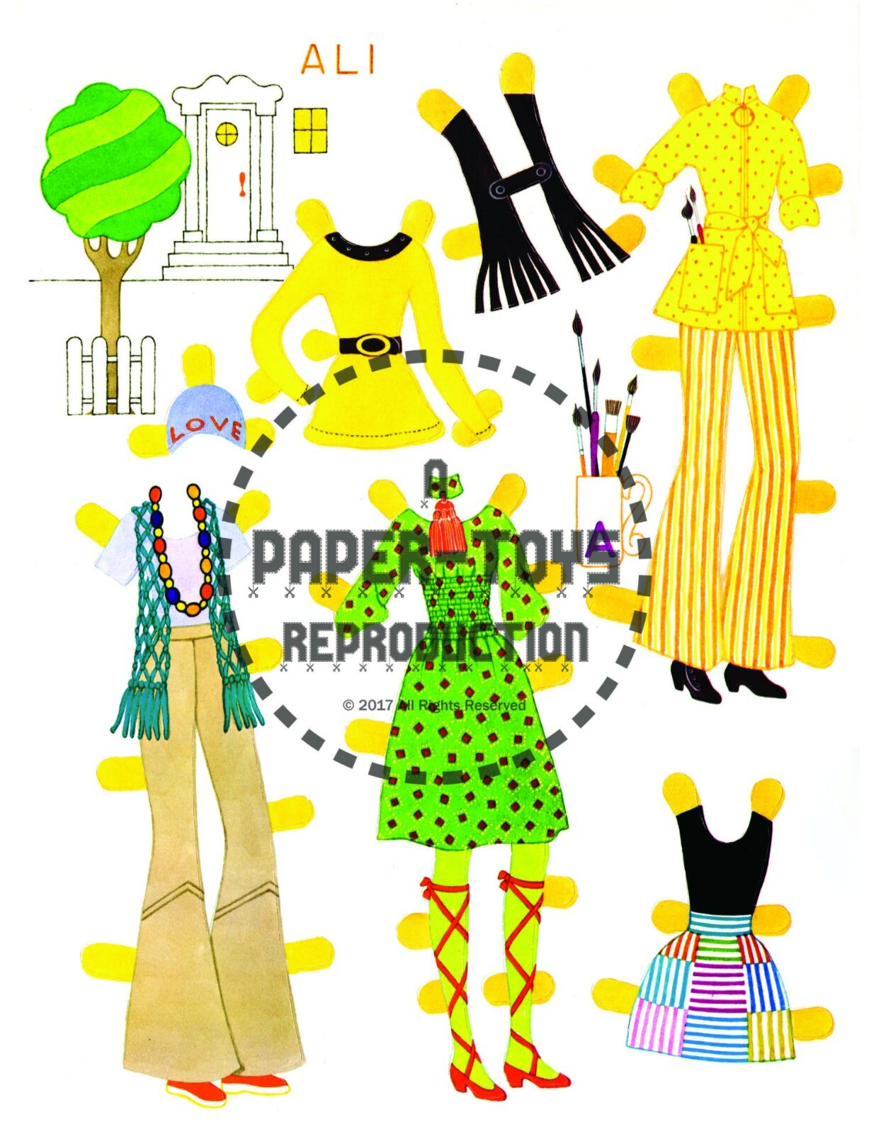 VINTAGE REPRINT - 1971 - FASHION FLATSY PAPER DOLLS | eBay