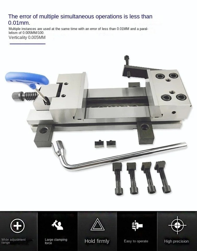 Precision Flat Vise CNC Milling Machine Special 6 Inch 7 Inch Fixture ...