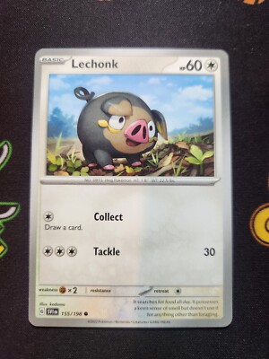 EXACT CARD PICTURED Lechonk Pokemon SV01 Scarlet Base SV1 155 /198 Eng ...