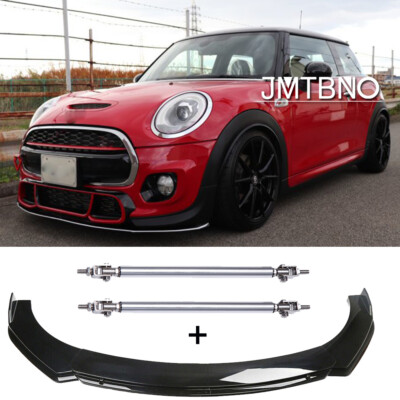 Glossy Black For Mini Cooper F56 R56 Front Bumper Lip Splitters Kits ...