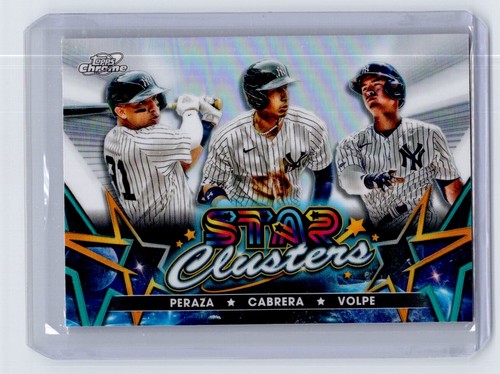 2023 Cosmic Chrome Anthony Volpe / Oswald Peraza / Oswaldo Cabrera Star ...