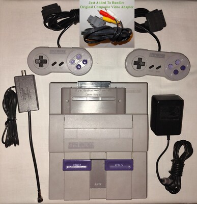 SNES Super Nintendo All Original, 2Controllers,RF+Composite+AC+ ...