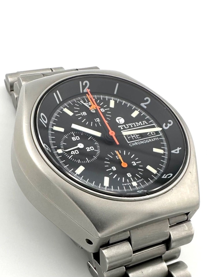 Tutima Military Chronograph 798-02 43mm Black Dial Men's Watch ...