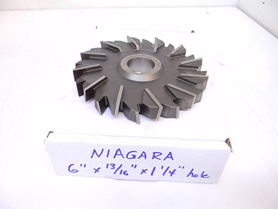 NEW SURPLUS NIAGARA HSS STAGGERED TOOTH CUTTER 6" x 13/16" x 1-1/4 ...