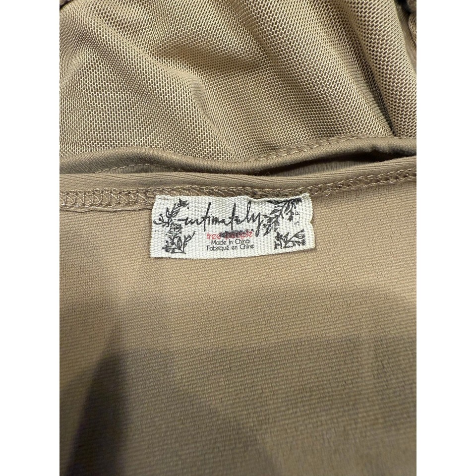 Intimately Free People Seamless Bodysuit Deep V Neck Sheer Tan S | eBay