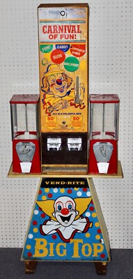 Big Top, Vend-Rite, BOZO THE CLOWN Vintage Balloon & Gumball Machines ...