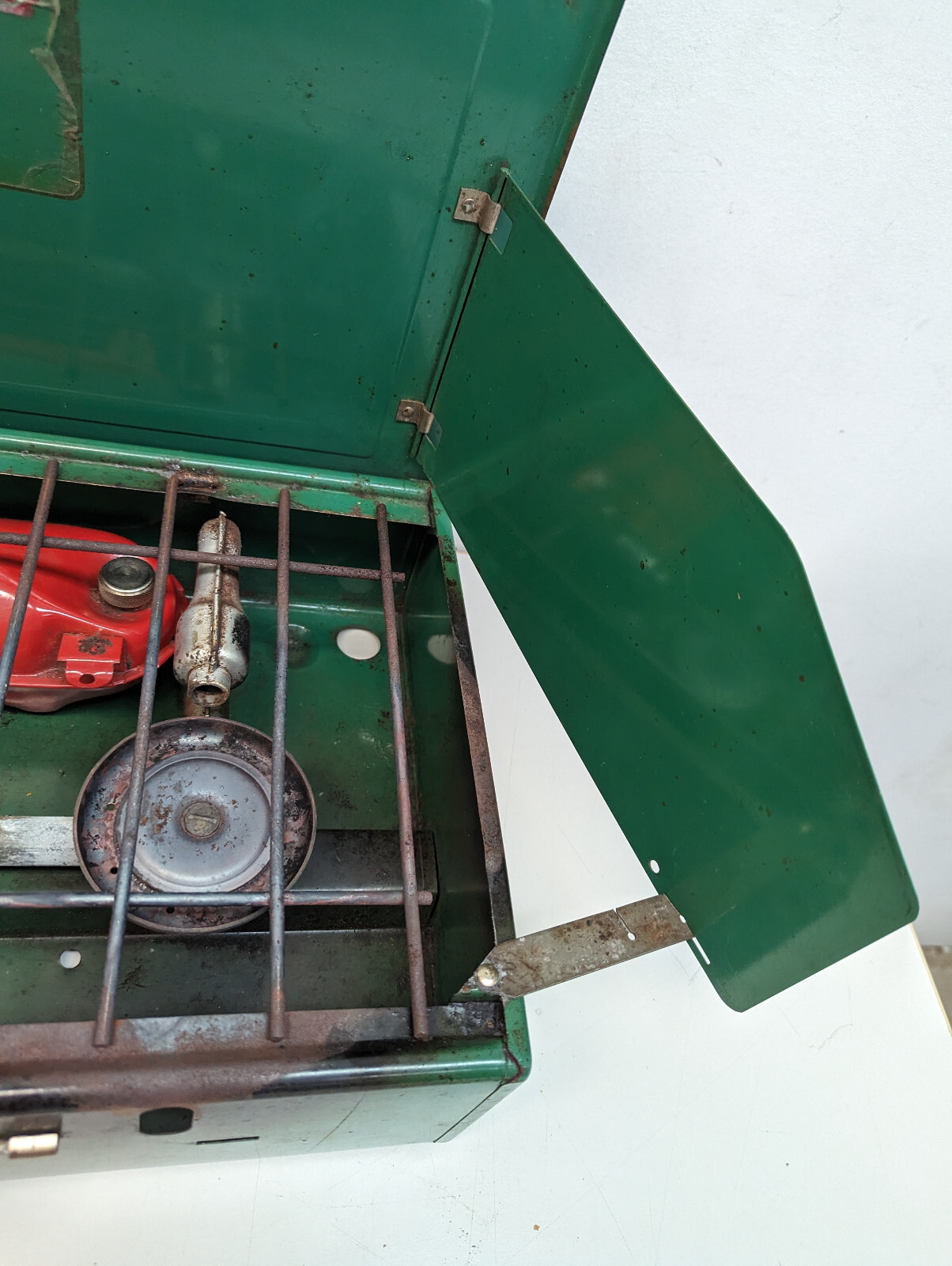 Vintage Working Green Coleman Portable Two Burner Gas Camp Stove 421D ...