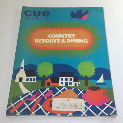Cue Magazine: June 19 1971 - Country Resorts & Dining/Theme Cover K ...