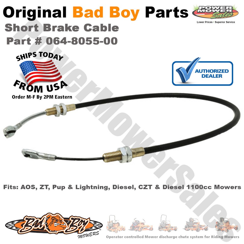 Bad Boy Mowers Short Brake Cable for Lawn Mowers / 064-8055-00 | eBay