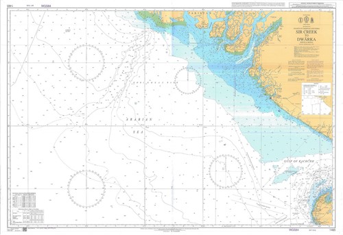 1465 Sir Creek Dwarka Arabian Sea Coasts Of Pakistan India Chart Map ...