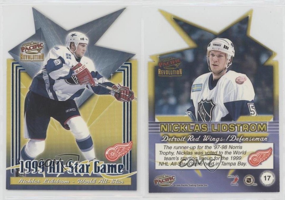 1998-99 Pacific Revolution 1999 All-Star Game Nicklas Lidstrom #17 HOF ...