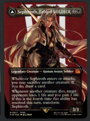 ***Surge FOIL Borderless Sephiroth, Fabled SOLDIER* MTG Final Fantasy ...