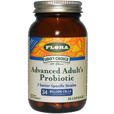 Flora, Advanced Adult's Probiotic, 34 Billion Cells, 30 Capsules | eBay