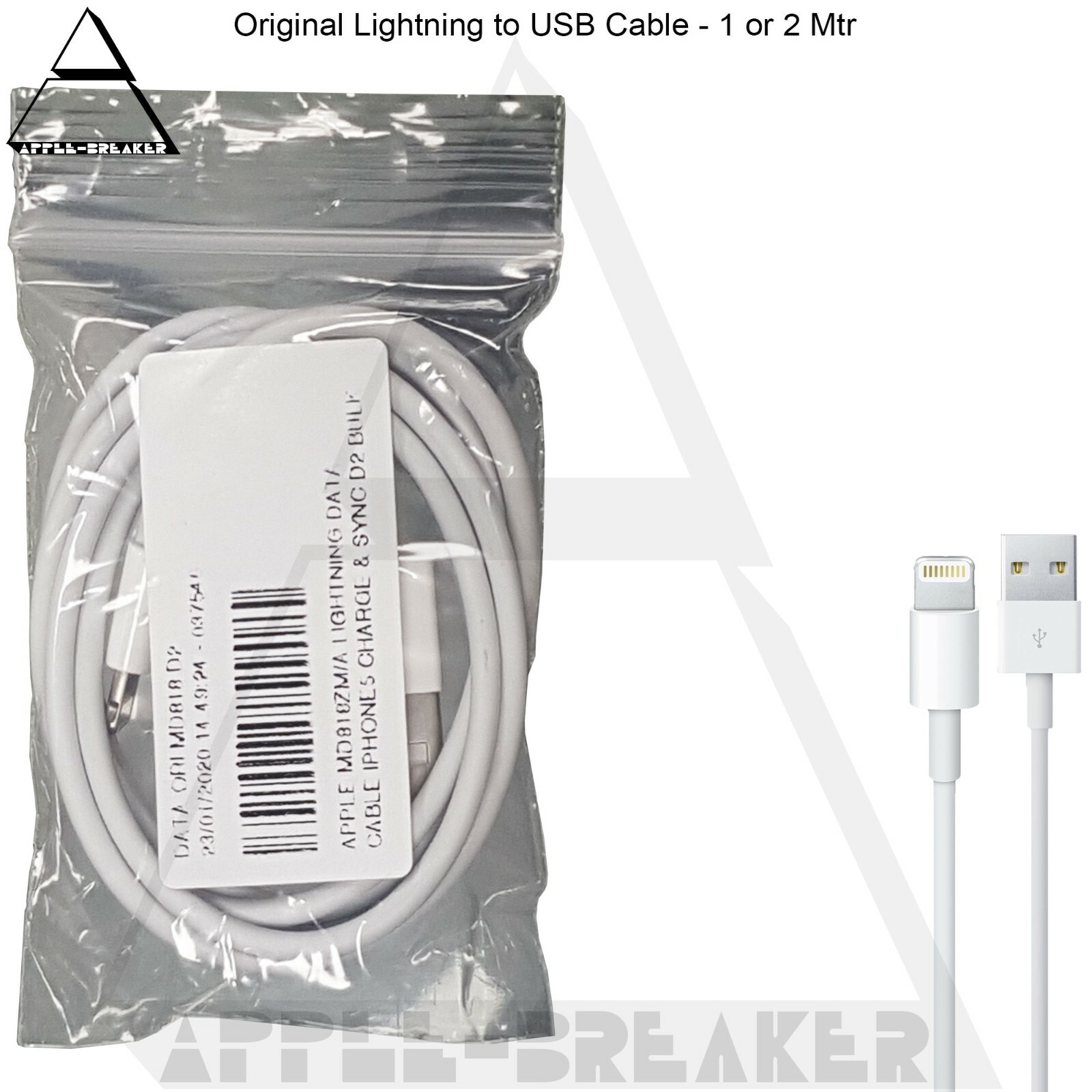 100% Original Genuine Charger USB Data Cable Apple Lead For all i ...