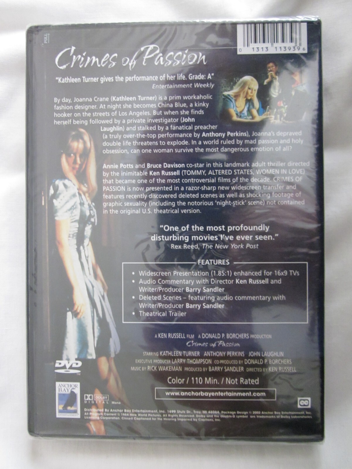 Crimes of Passion unrated DVD Ken Russell new unopened see description ...