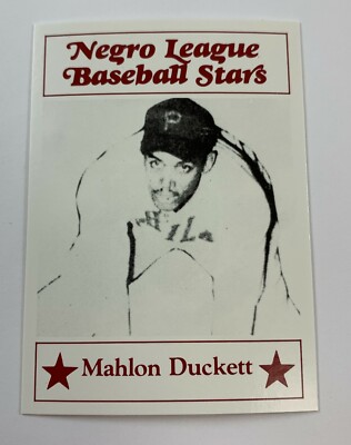 Fritsch Negro League Baseball Stars Singles: #40 Mahlon Duckett | eBay