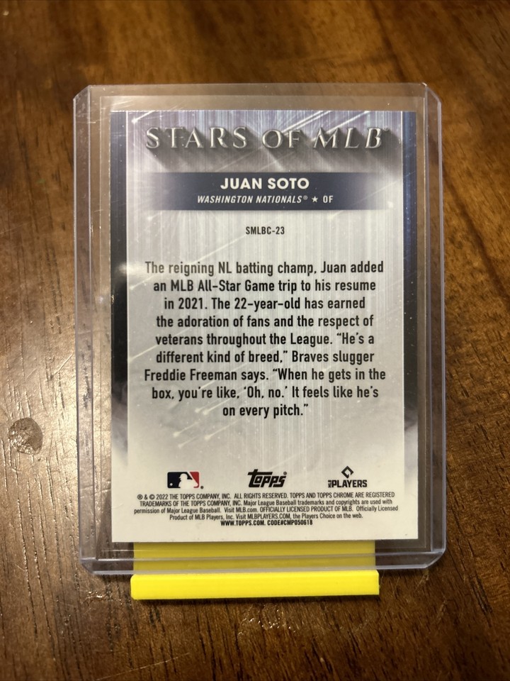 2022 Topps Chrome Stars of the MLB Juan Soto Washington Nationals # ...
