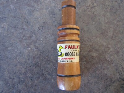 Vintage wooden Faulk's Lake Charles, LA CH-44 4 7/16" World Champ GOOSE ...