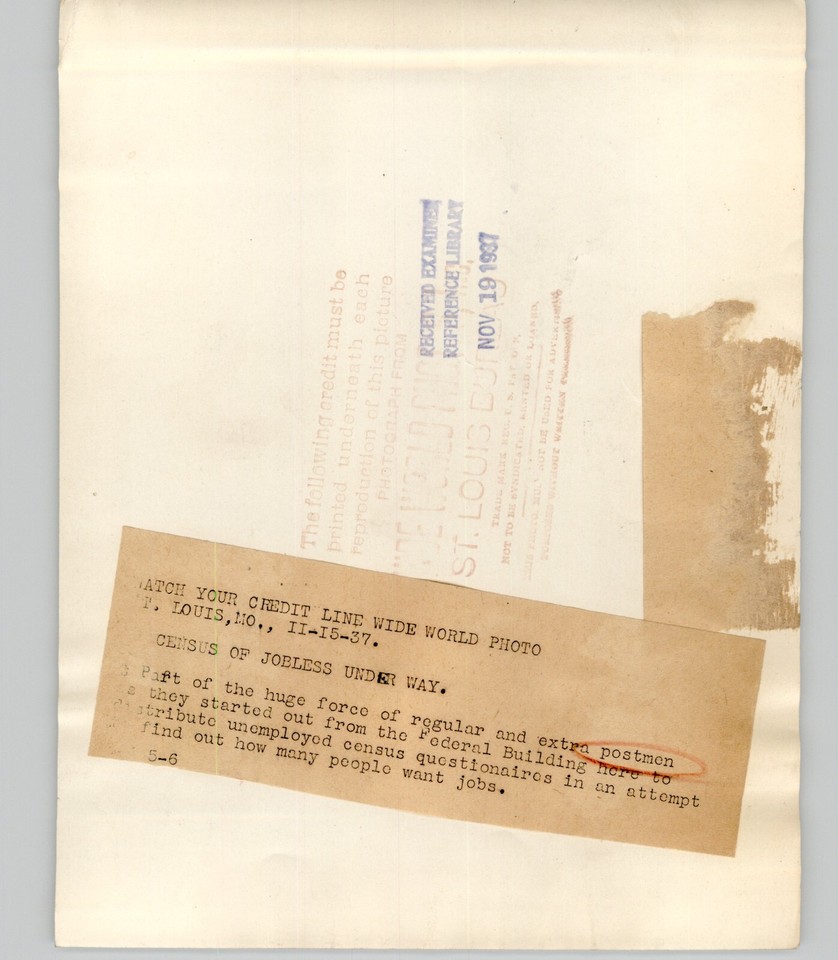 Collection of US MAILMEN of ST LOUIS Vintage AMERICAN 1937 Press Photo ...