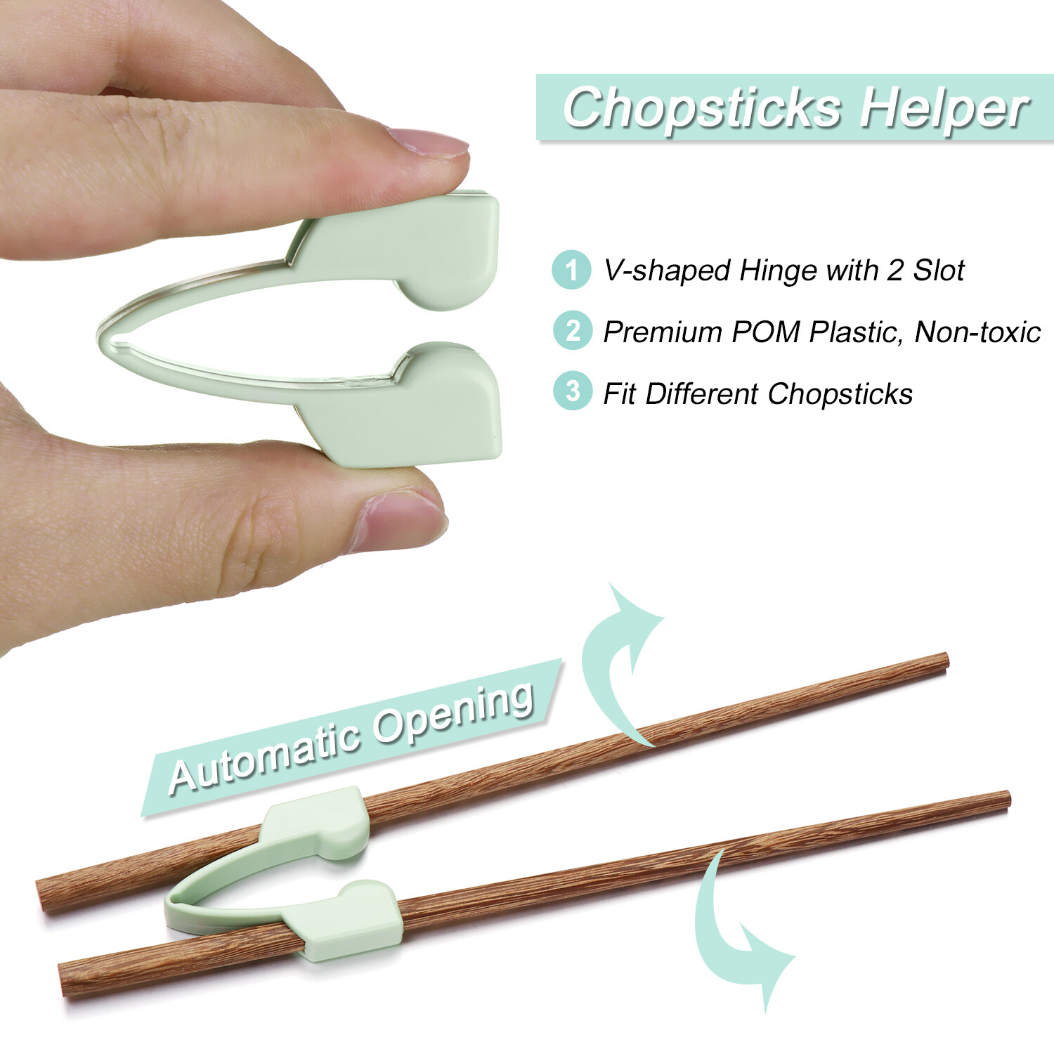 Right or Left Handed Chopstick Helper Training Chopsticks Reusable Easy ...