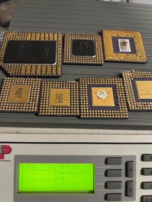 Lot of ( 7 ) 7.3 OZ INTEL PENTIUM PRO AND AMD Ceramic CPU For Gold ...