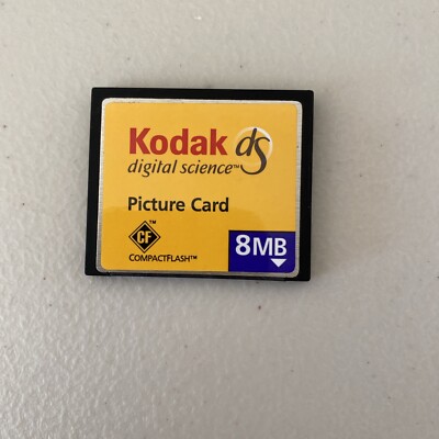 KODAK PICTURE CARD COMPACT FLASH 8MB MEMORY CARD UNTESTED J7-5(10) | eBay