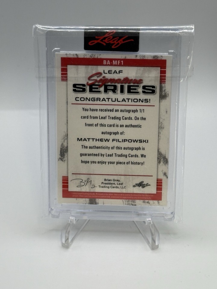 2024-25 Leaf Signature Series Matthew Filipowski Rookie RC #263 1/1 | eBay