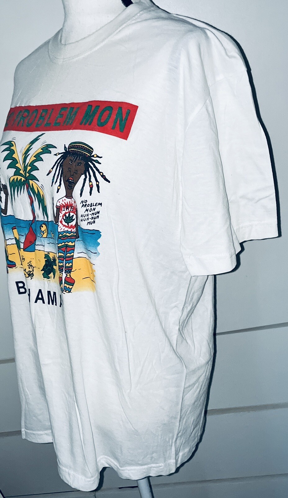 RASTAFARIAN BEAVIS & BUTT-HEAD BAHAMAS-MADE 1990s ERA VINTAGE TOURIST T ...