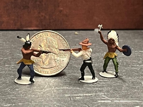 Dollhouse Miniature Cowboy & Indians Set A B485 1:87 HO Scale ...