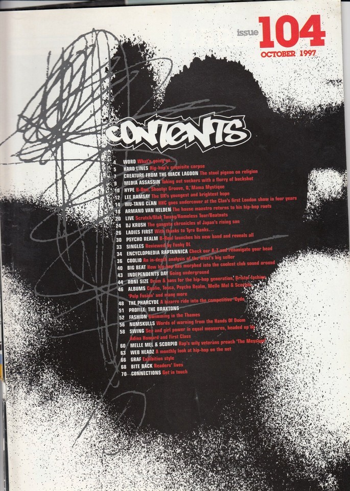 Hip Hop Connection (HHC) magazine, October 97, issue 104 | eBay