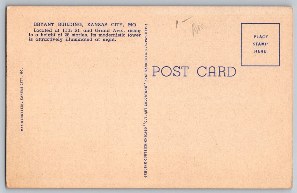 Postcard Bryant Building Kansas City Missouri C7 | eBay