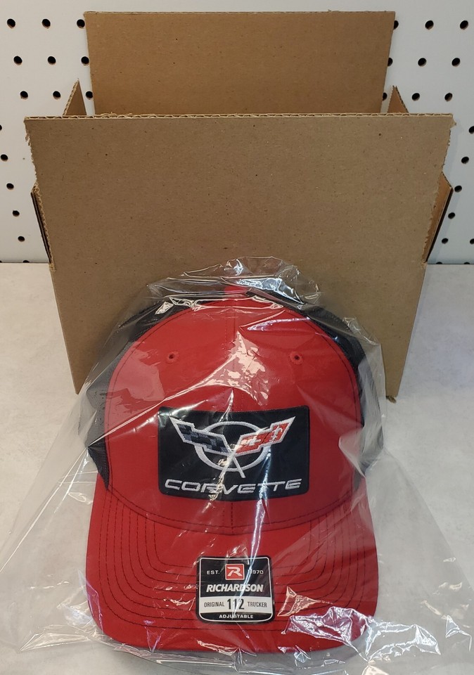 Corvette C5 Patch Richardson 112 Trucker Hat Snapback Red/Black | eBay