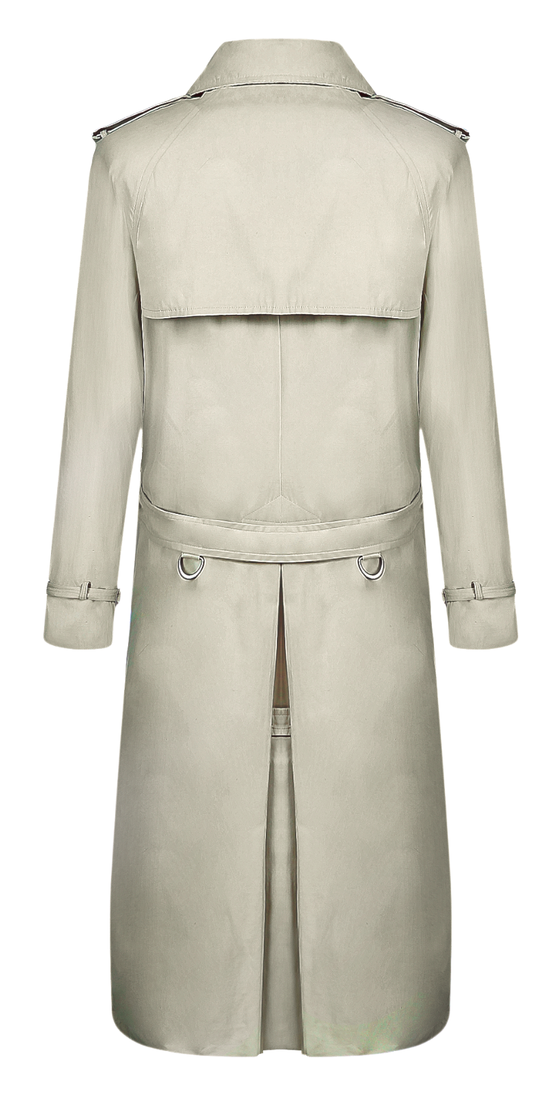 Men Traditional Double Breasted Long Trench Coat Raincoat Cotton ...