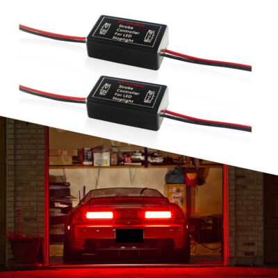2x GS-100A Car Flash Strobe Controller Module Box for Brake Stop Tail ...