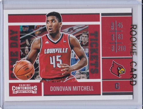 DONOVAN MITCHELL ROOKIE CARD 2017 Draft Picks Basketball Jazz Cavs ...