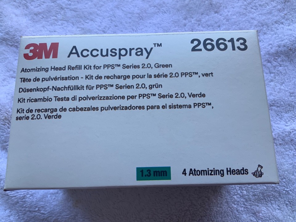 3M 26613 Accuspray Paint Spray Gun Nozzle Refills for PPS 2.0, 1.3mm, Green, 4pk | eBay
