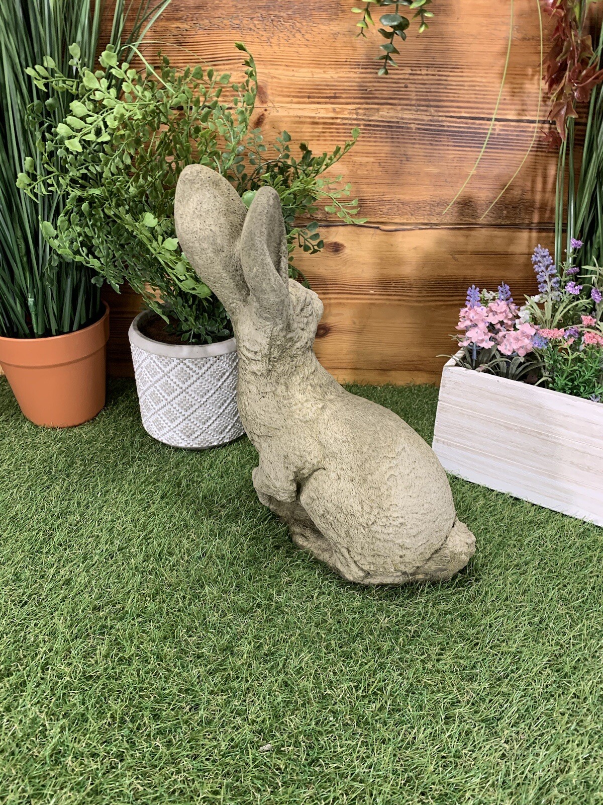 STONE GARDEN LARGE TRADITIONAL HARE DETAILED GARDEN ORNAMENT | eBay