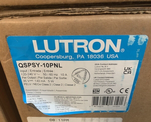 Lutron QSPSY-10PNL QS WIRELESS Sivoia 10 Output Smart Panel NEW SHIPS ...