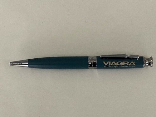 VIAGRA Drug Rep Pen Heavy Metal Night Sky Blue with Hourglass Mid-band ...